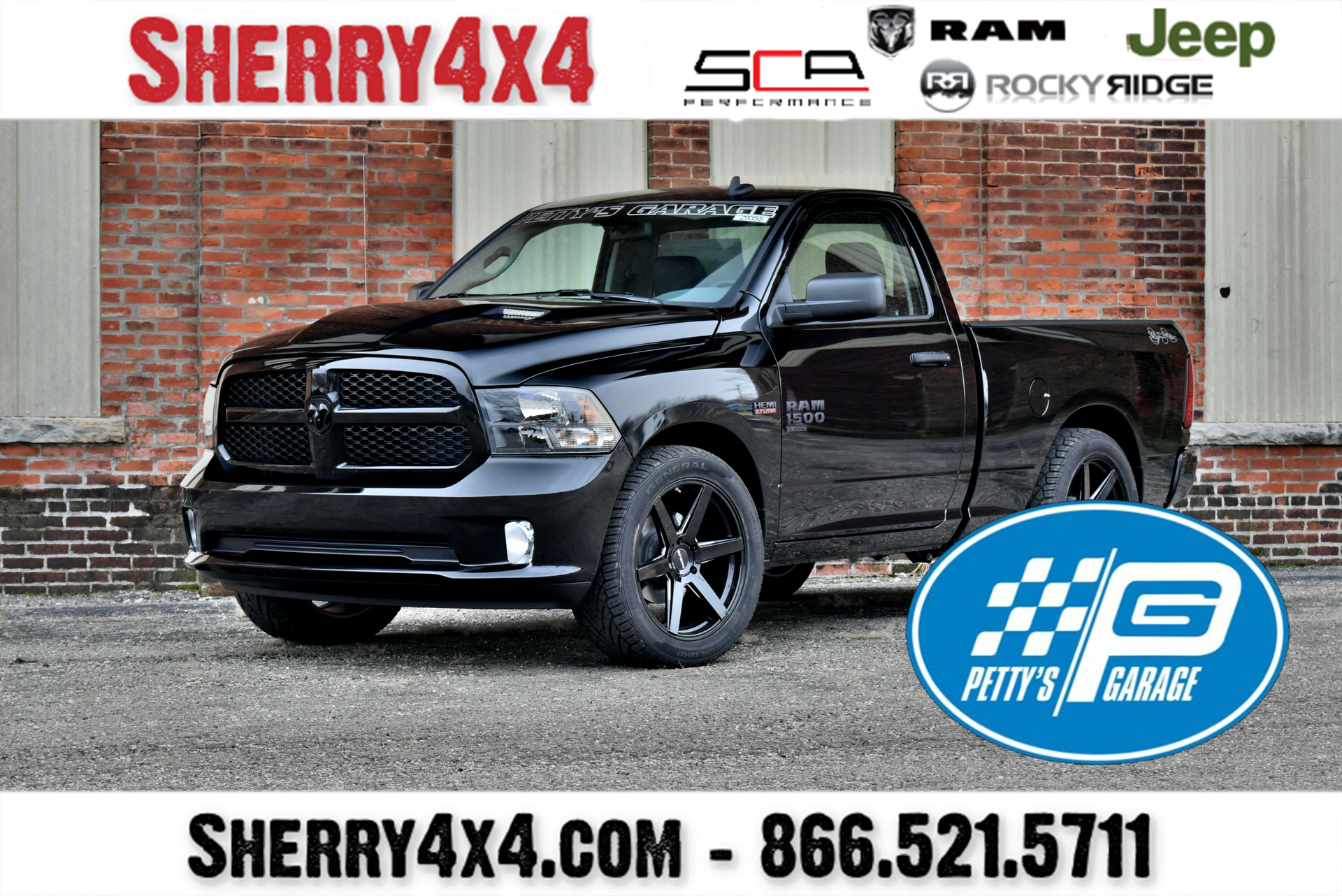 Lowered 2019 Ram 1500 - Petty's Garage Muscle Truck | 29355T - Sherry 4x4